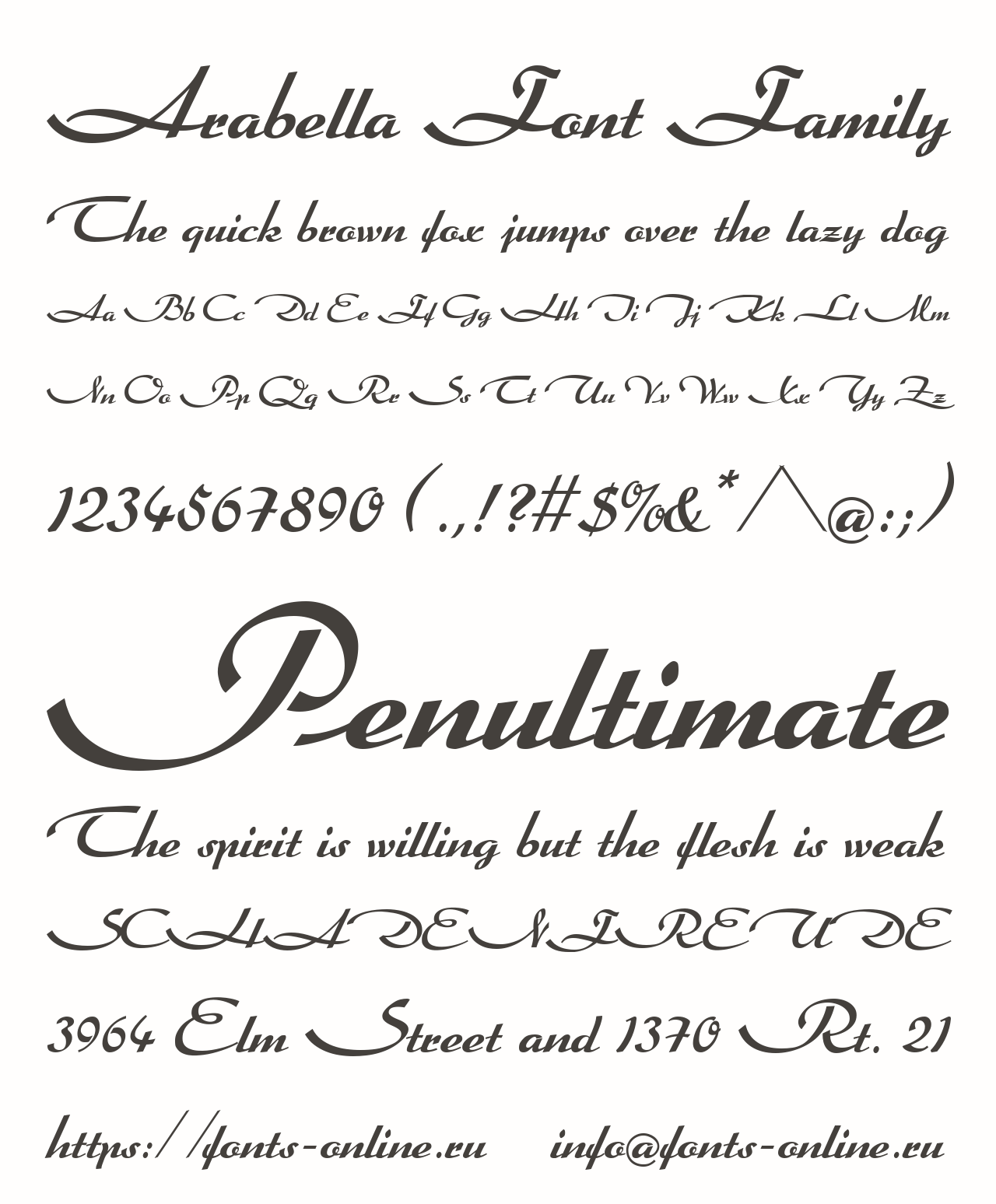 Arabella Font Family шрифт