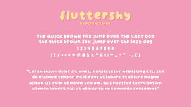 Fluttershy шрифт